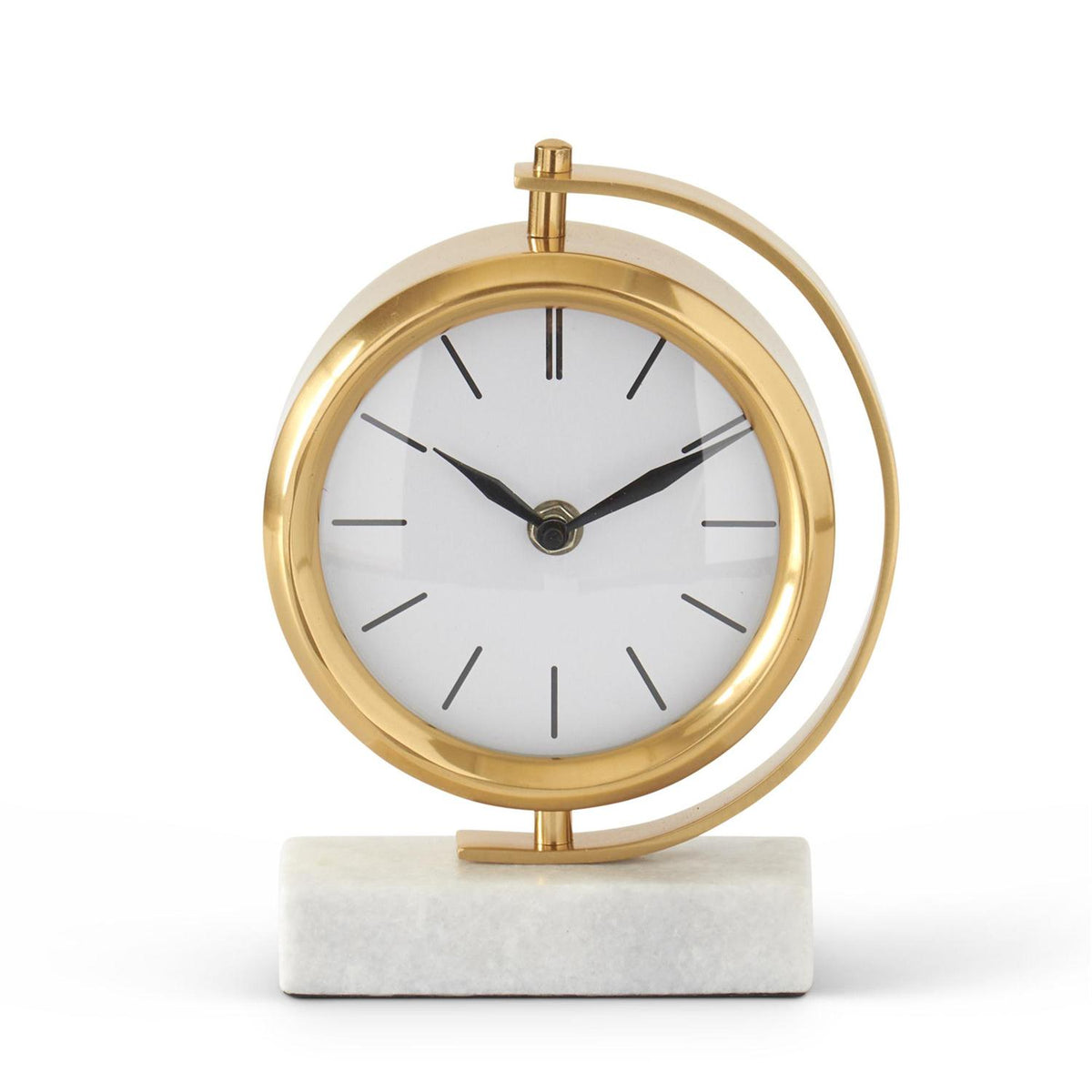 Round Gold Metal TAble Clock – Claire & Schuster