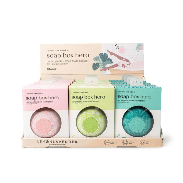 Soap Box Hero Splash Proof Speaker – Claire & Schuster