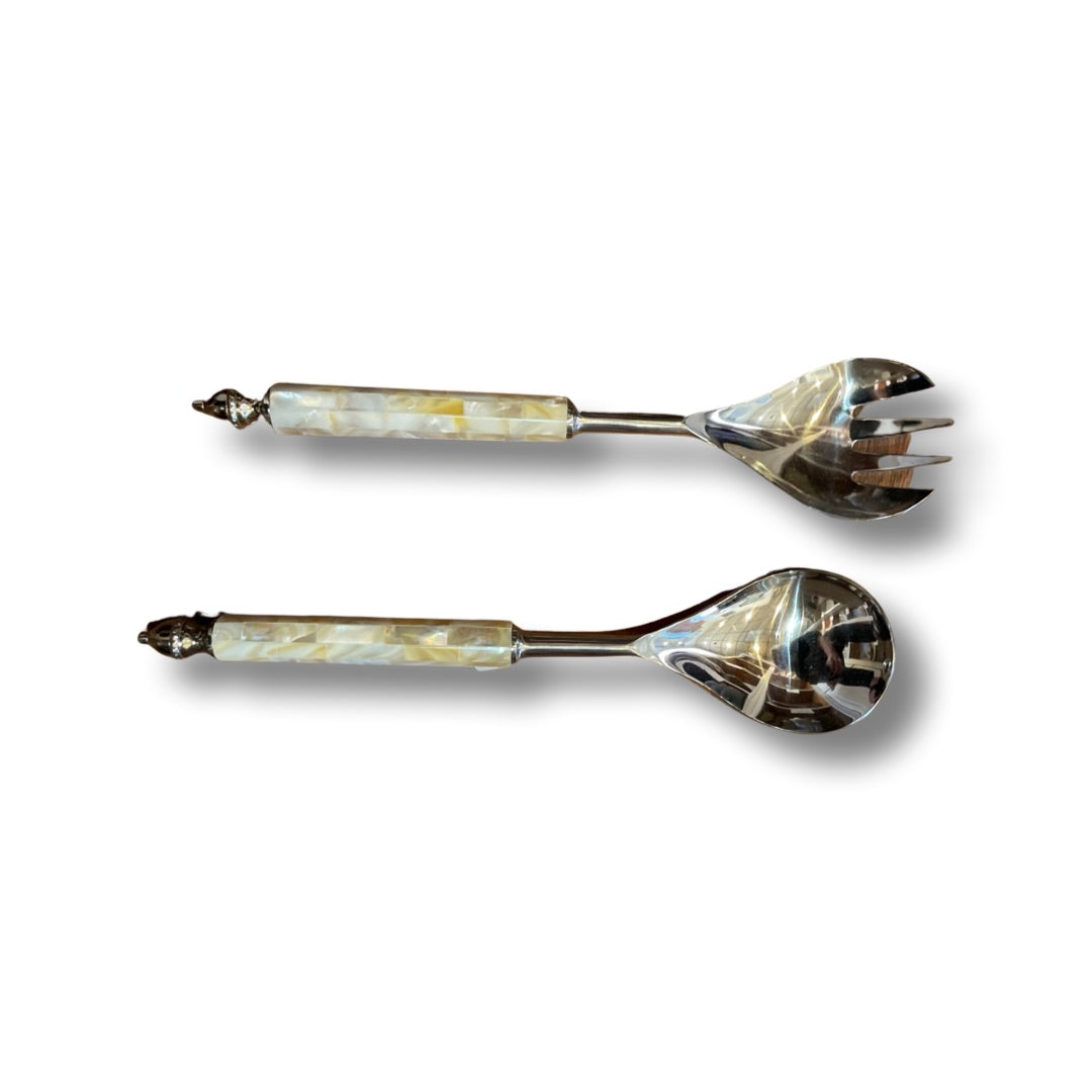 Mother of Pearl salad servers – Claire & Schuster