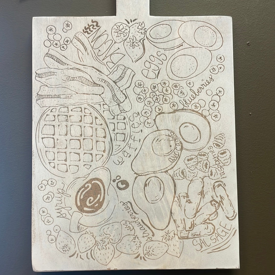 Illustrated Charcuterie Serving Board – Claire & Schuster